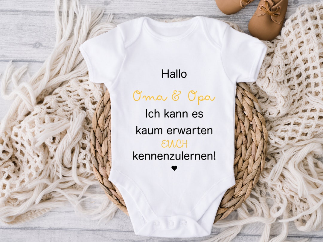 Hello Grandma & Grandpa Baby Body Announce Pregnancy - Etsy