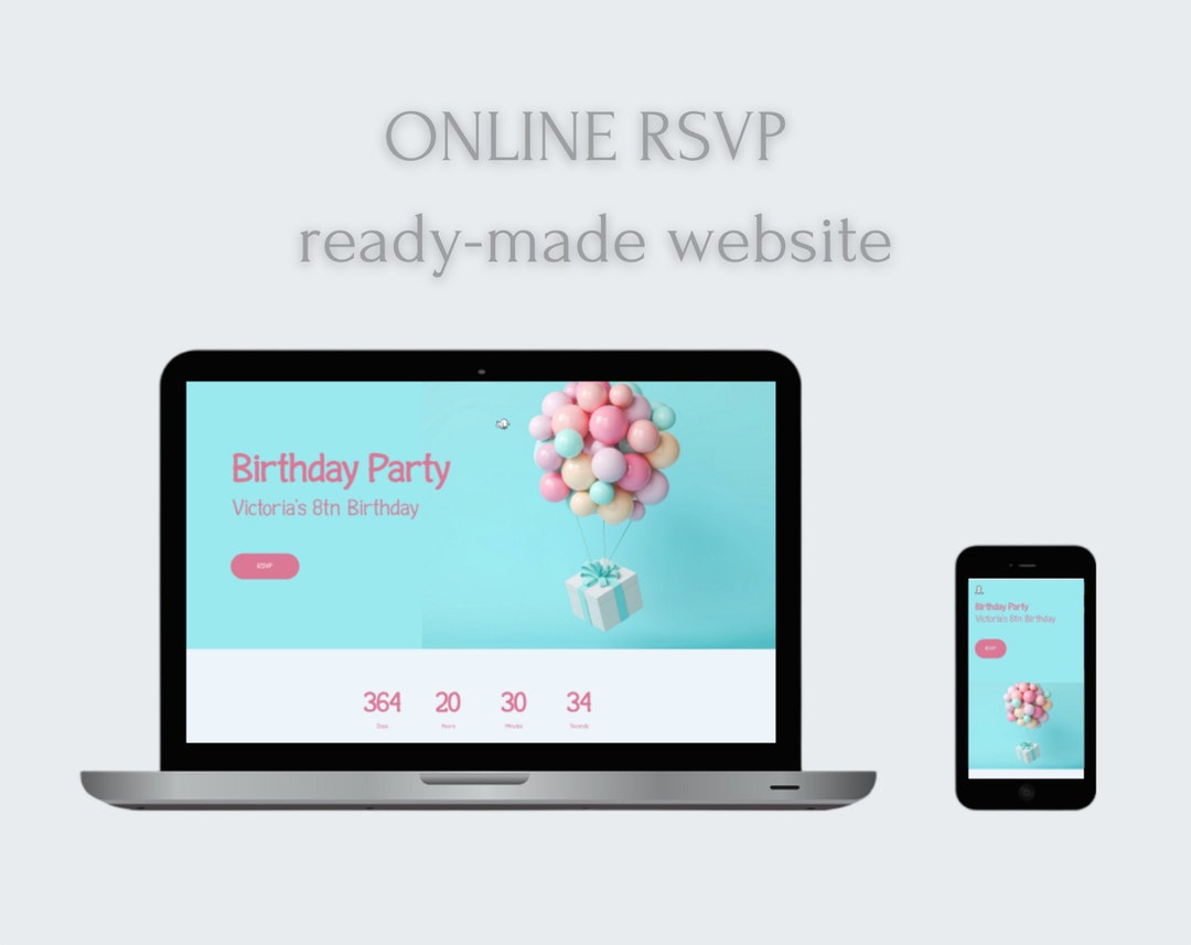 Personalized Birthday Invitation, RSVP, Children's Birthday, Girl's ...