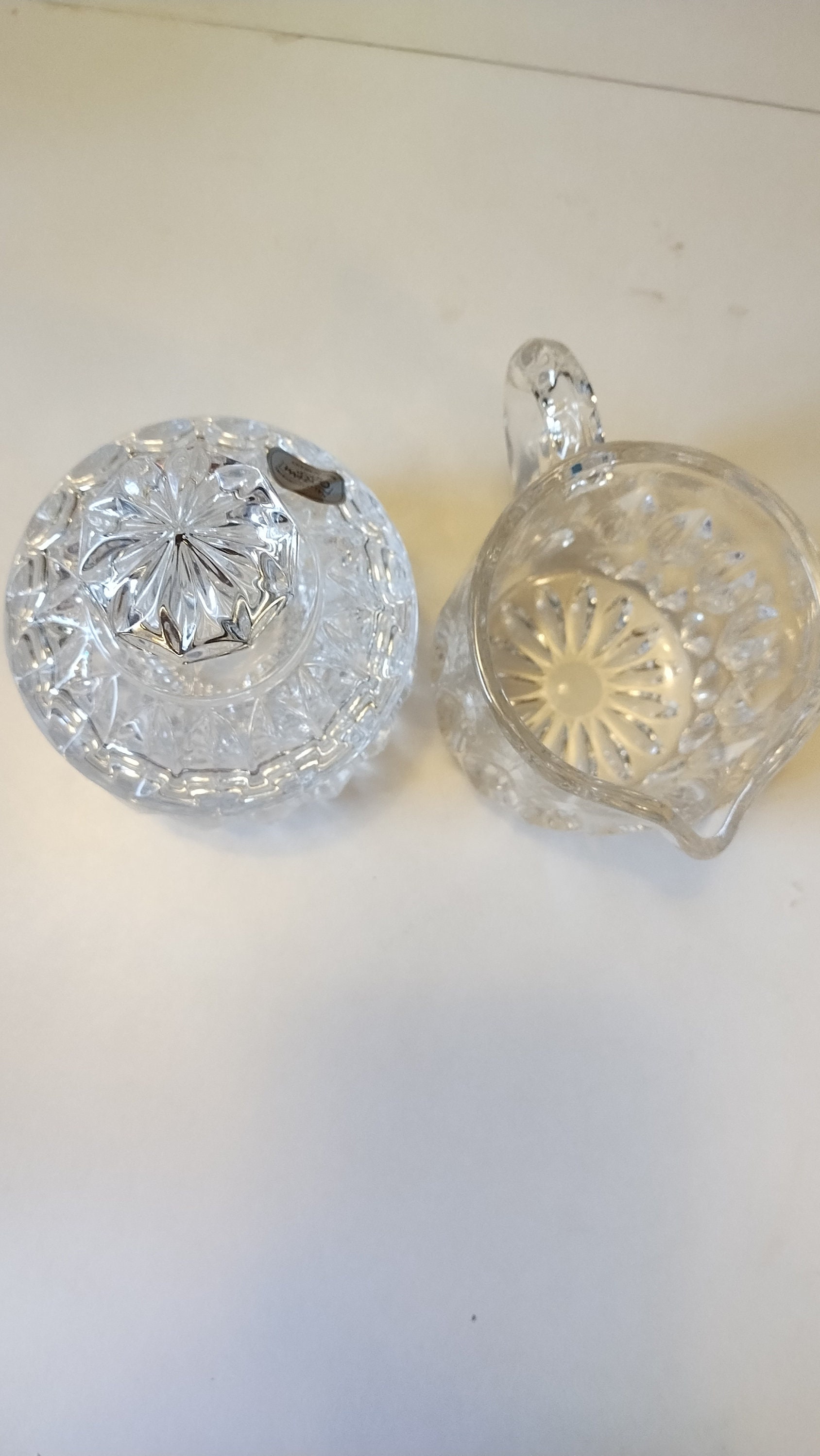 Gorham Cut Crystal Cream and Sugar Set C185 Full Lead Crystal Althea - Etsy