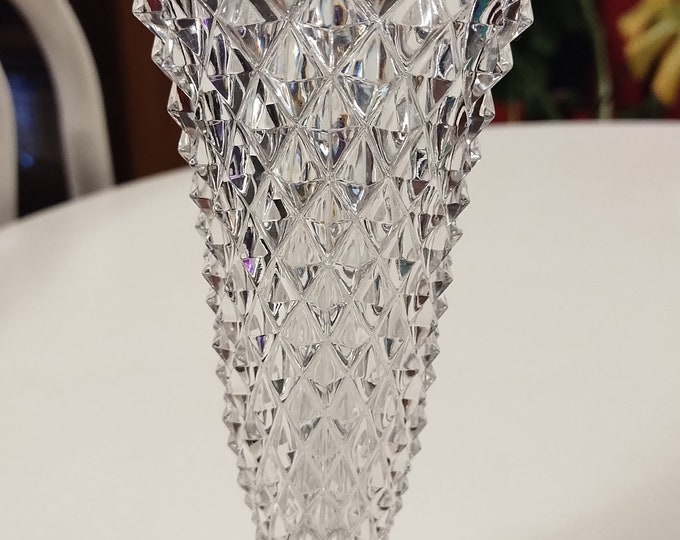 Vintage Princess House Diamond Cut 24% Lead Crystal Vase - West Germany ...
