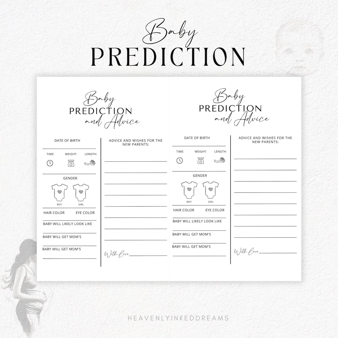 Baby Prediction, Shower Games, Baby Shower Celebration, Minimalist Baby ...