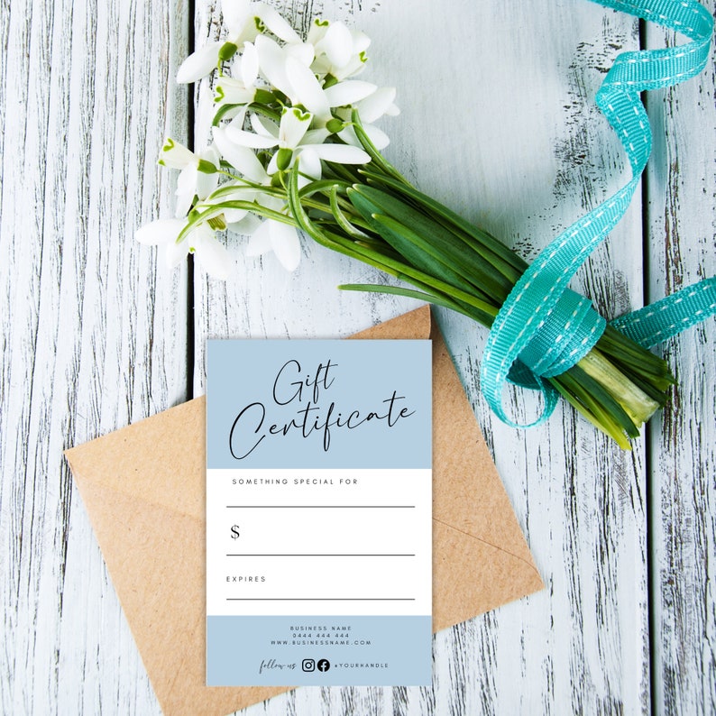 Editable Gift Certificate: Instant Download Print Yourself - Etsy