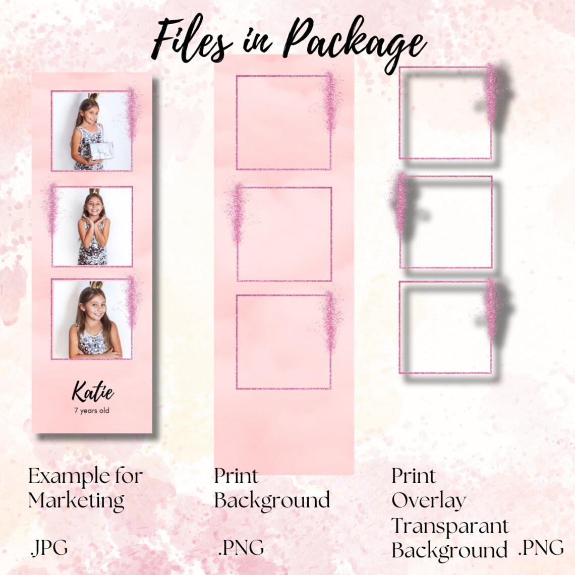 Simplistic Girly Photo Booth Template - Etsy