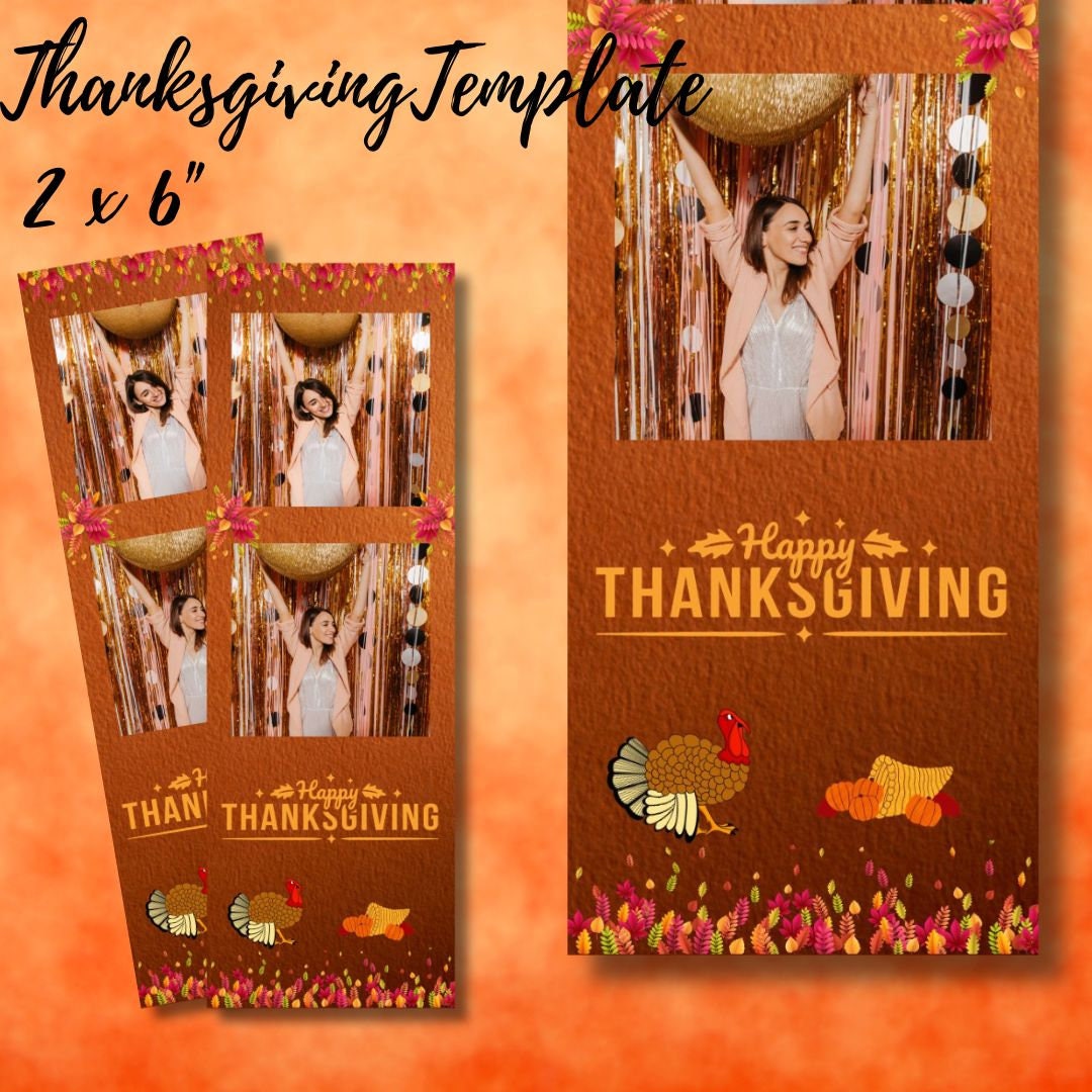Thanksgiving Photo Booth Template - Etsy