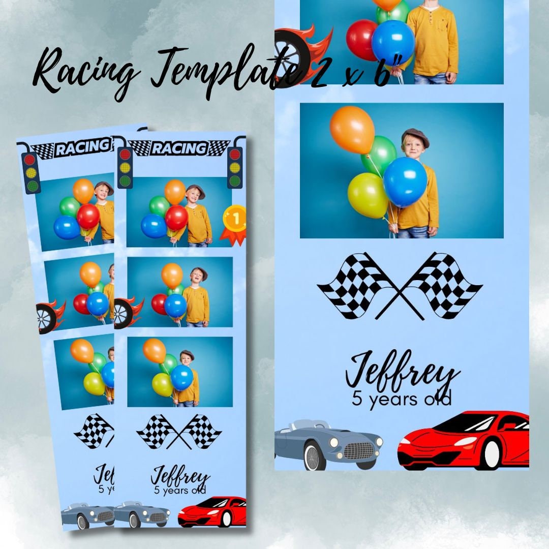 Racing Photo Booth Template - Etsy