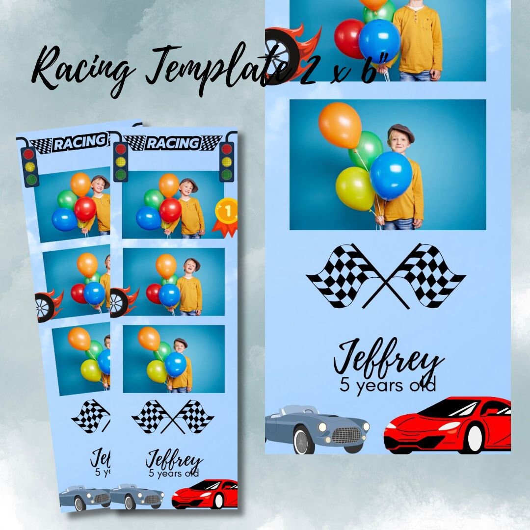 Racing Photo Booth Template - Etsy