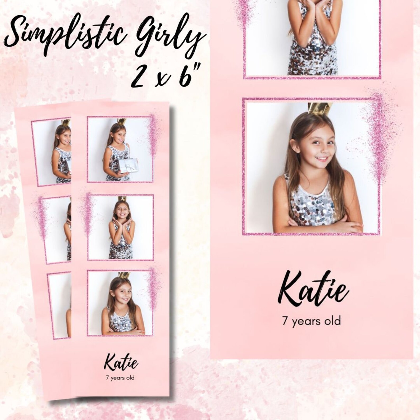 Simplistic Girly Photo Booth Template - Etsy