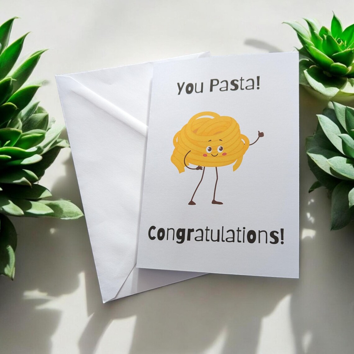 Congratulations Card, Exam Pass Card, New Job Card Humourous You Pasta ...