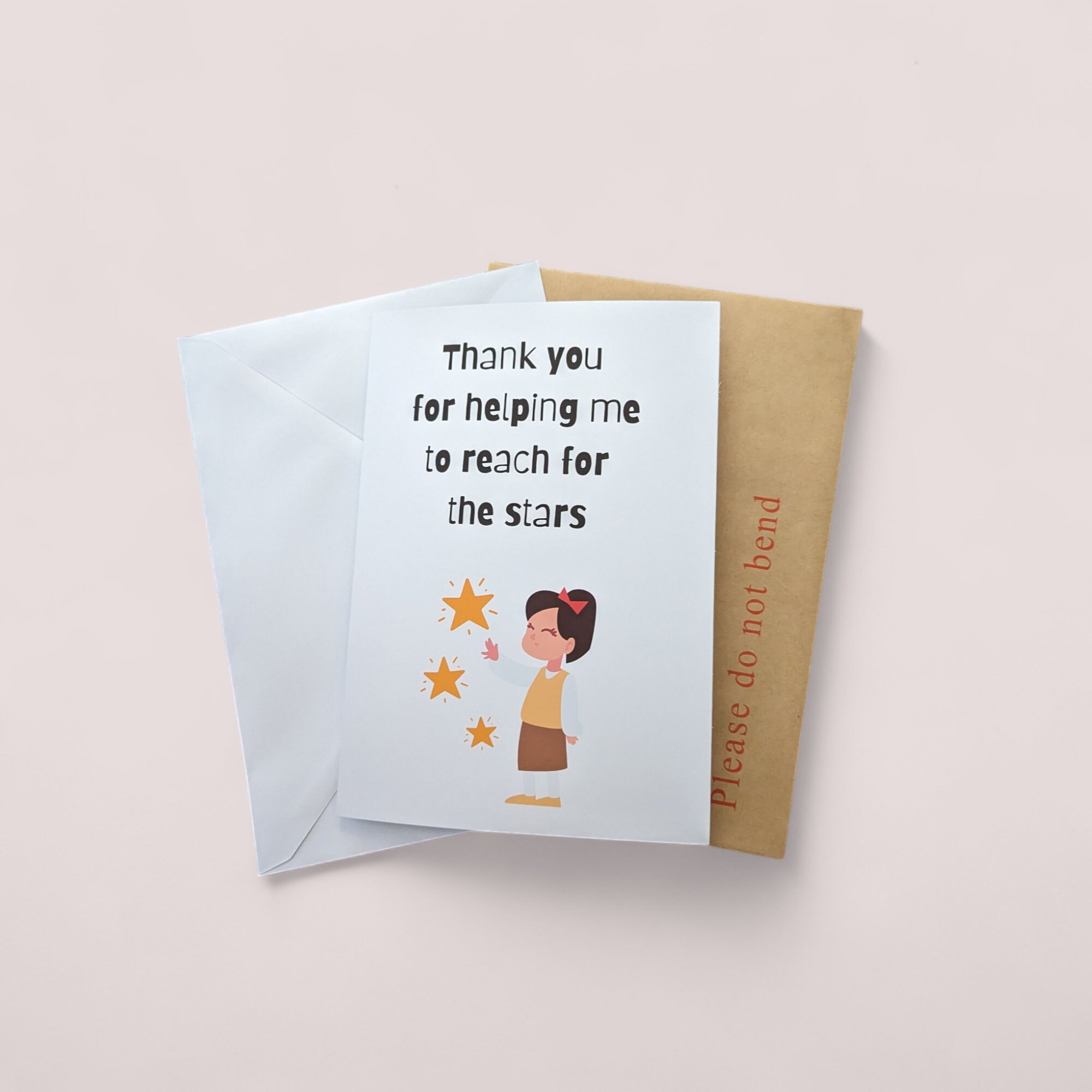 Teacher Appreciation Card Thank You for Helping Me to Reach for the ...