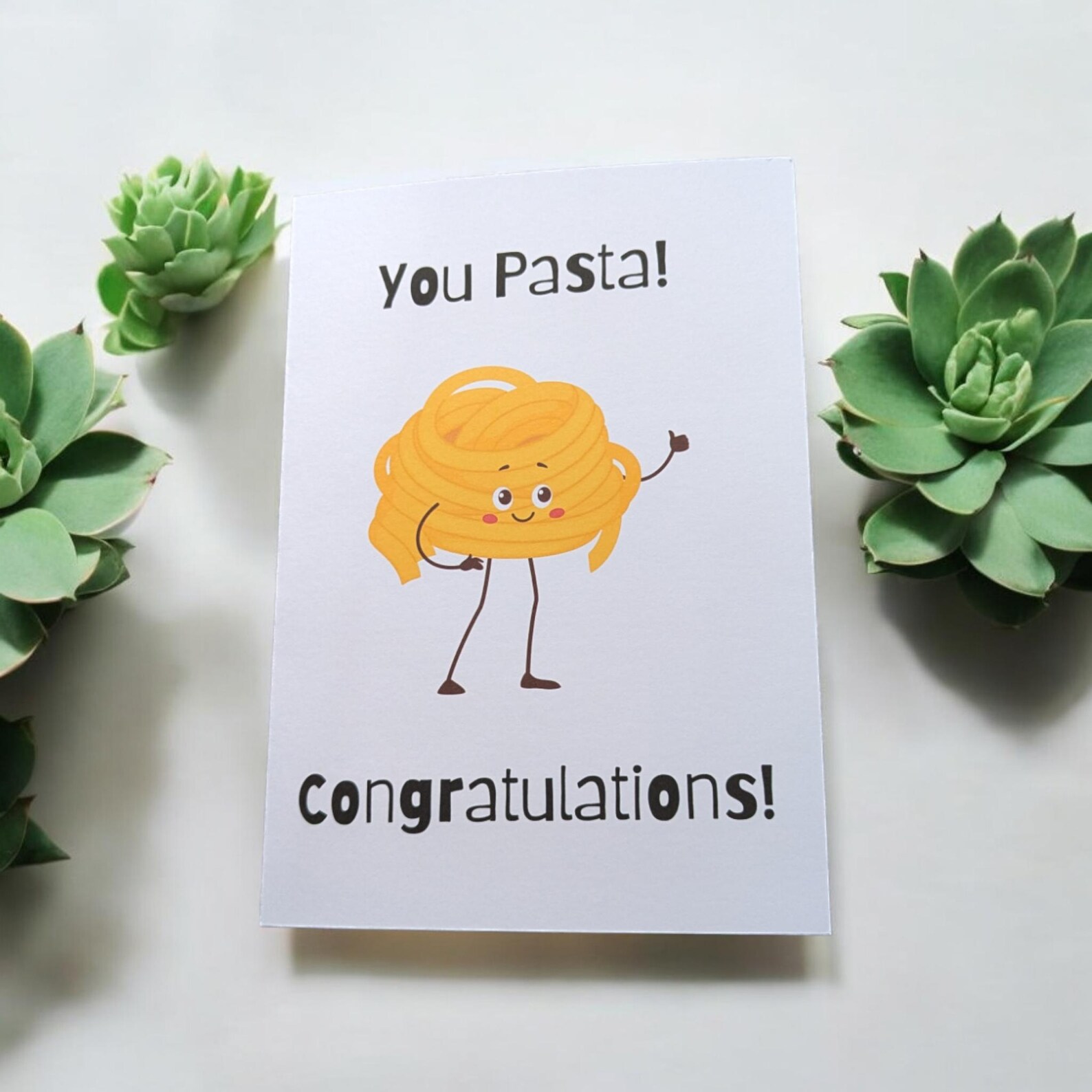 Congratulations Card, Exam Pass Card, New Job Card Humourous You Pasta ...