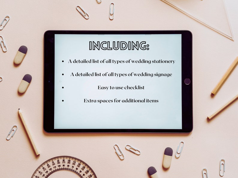 Digital Wedding Stationery and Signs Checklist - Minimalist Design ...
