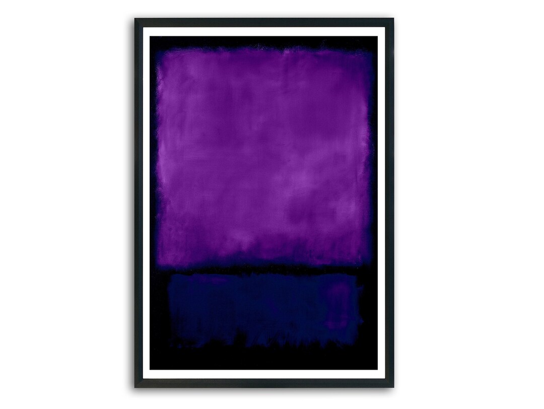Rothko Inspired Printable Download, Purple and Black Abstract Digital ...