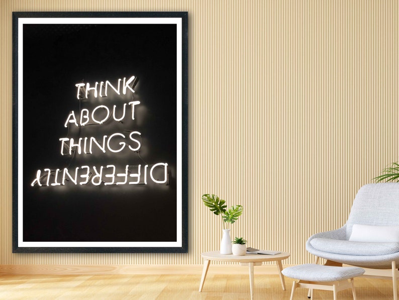 Think About Things Differently Printable Download, Modern Contemporary ...