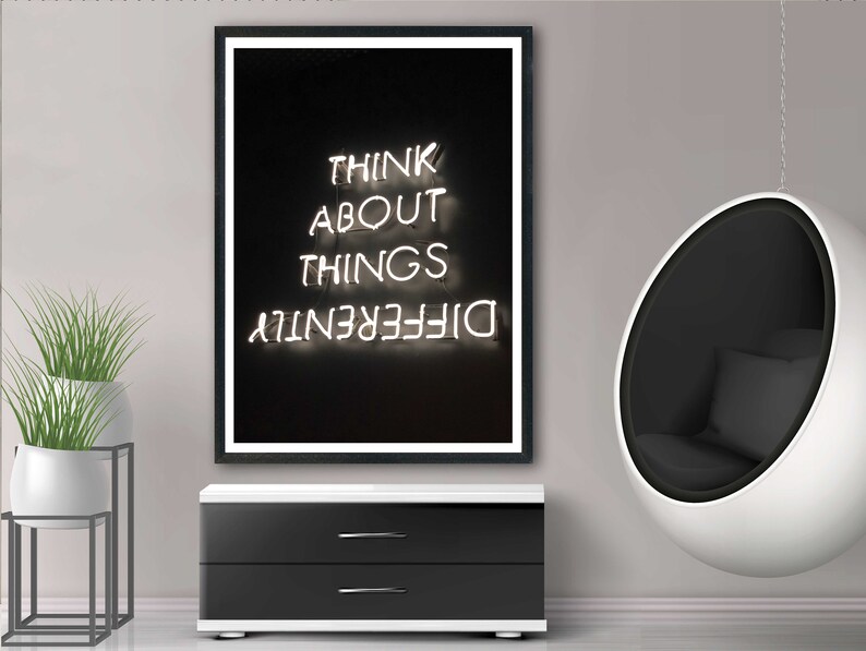 Think About Things Differently Printable Download, Modern Contemporary ...