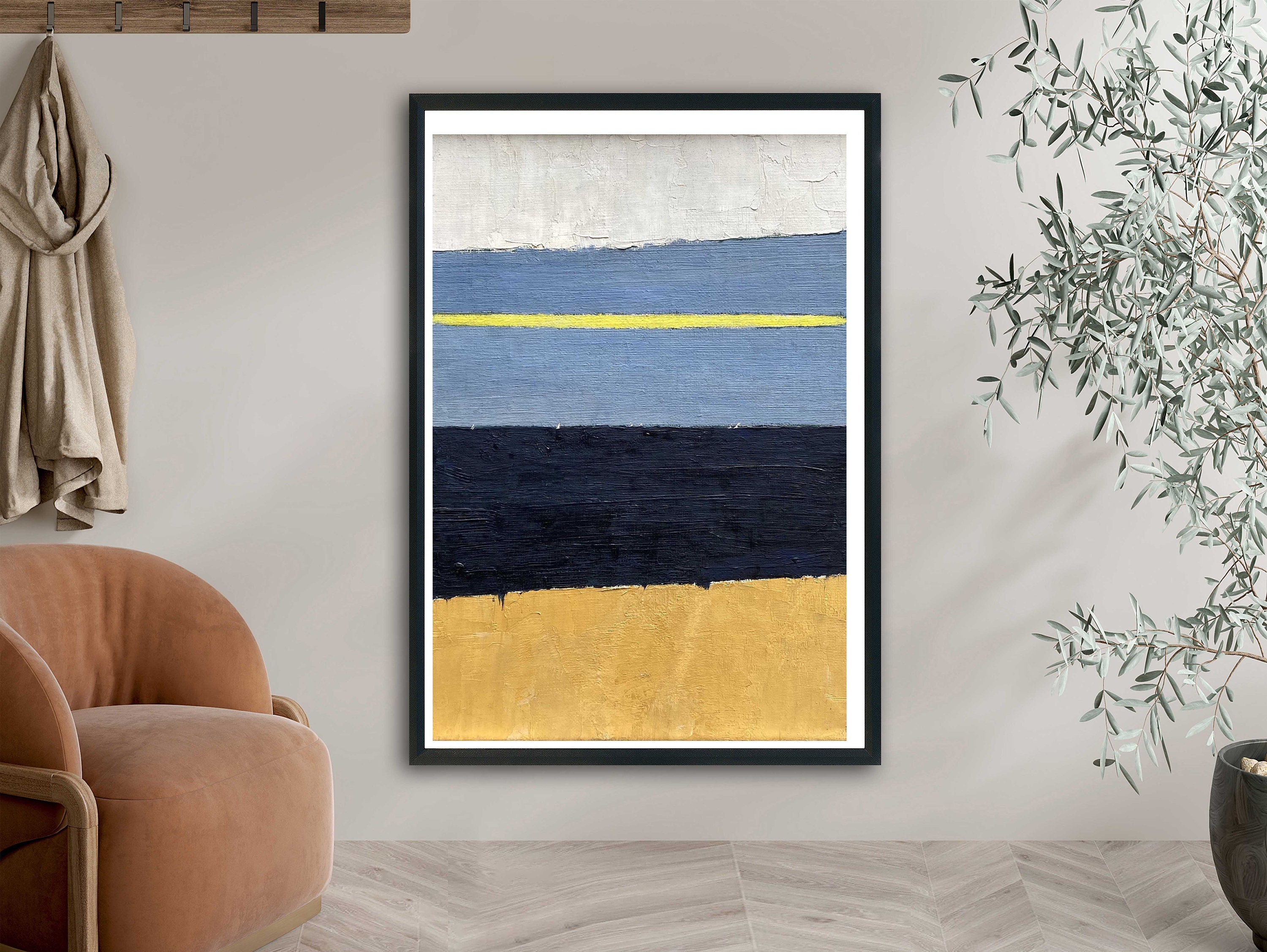 Rothko Inspired Printable Download, Blue and Yellow Rothko Abstract ...