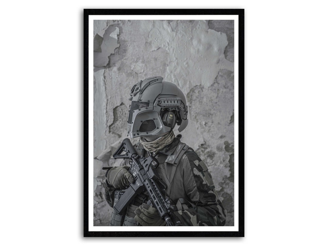 Soldier Digital Downloads Image Printable Wall Art, War Theme, Military ...