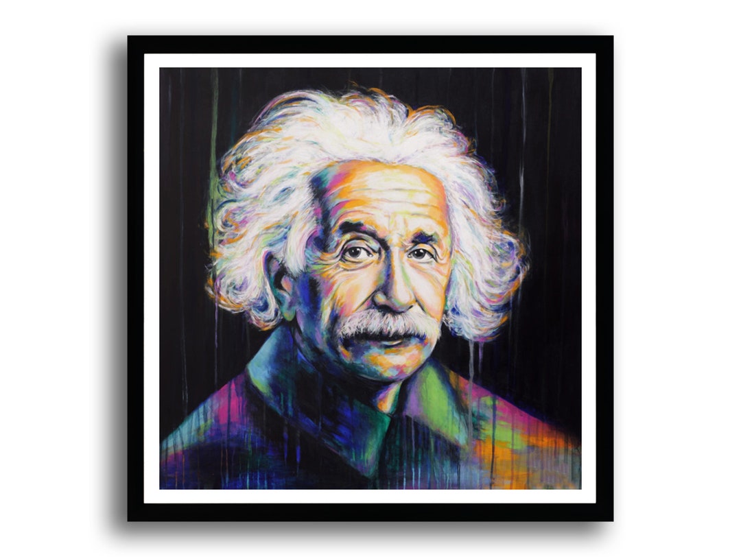 Colorful Albert Einstein Portrait, Albert Einstein Digital Downloads ...