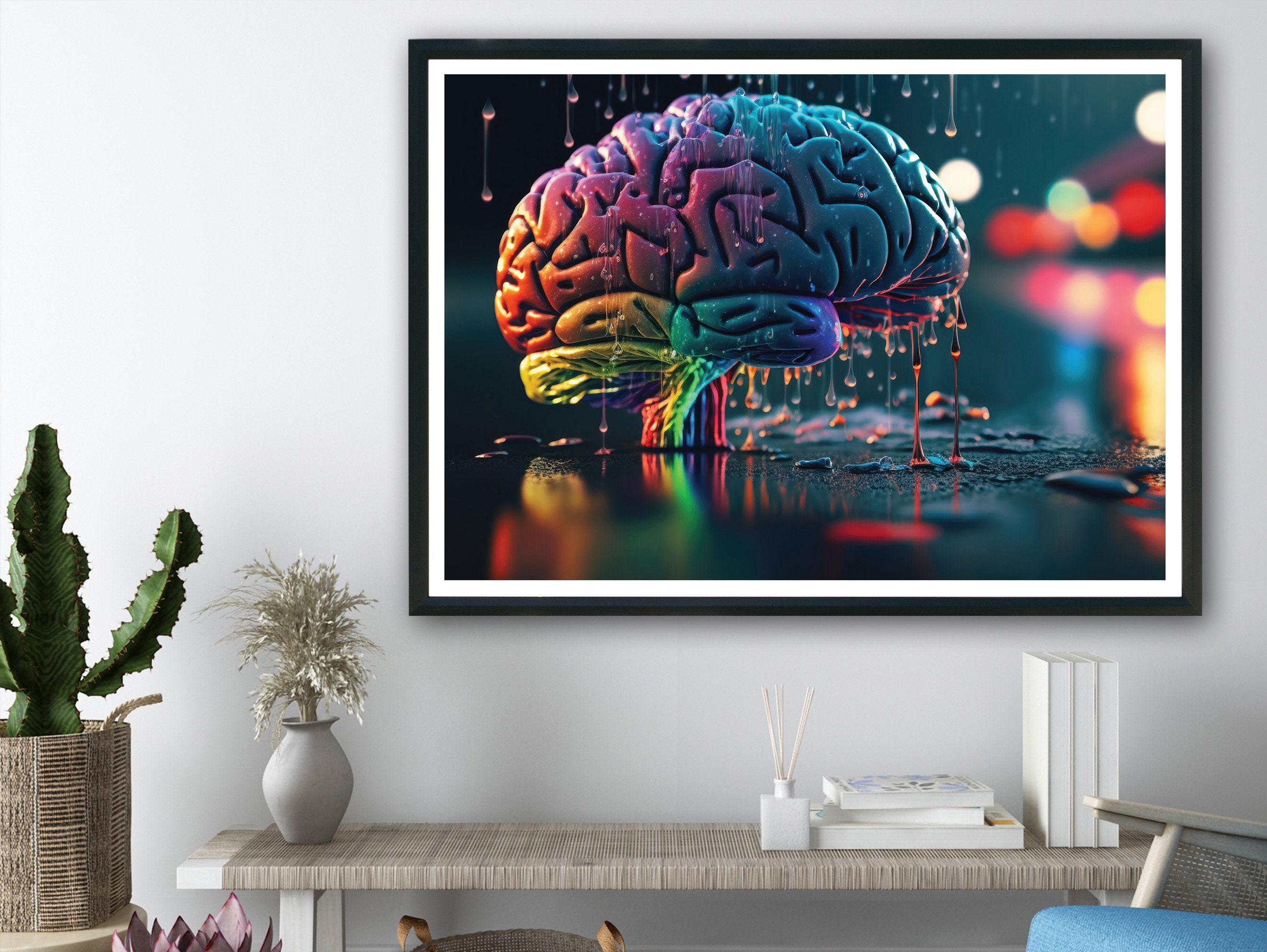 Colorful Brain Printable Download, Brain Poster, Colorful Wall Art ...