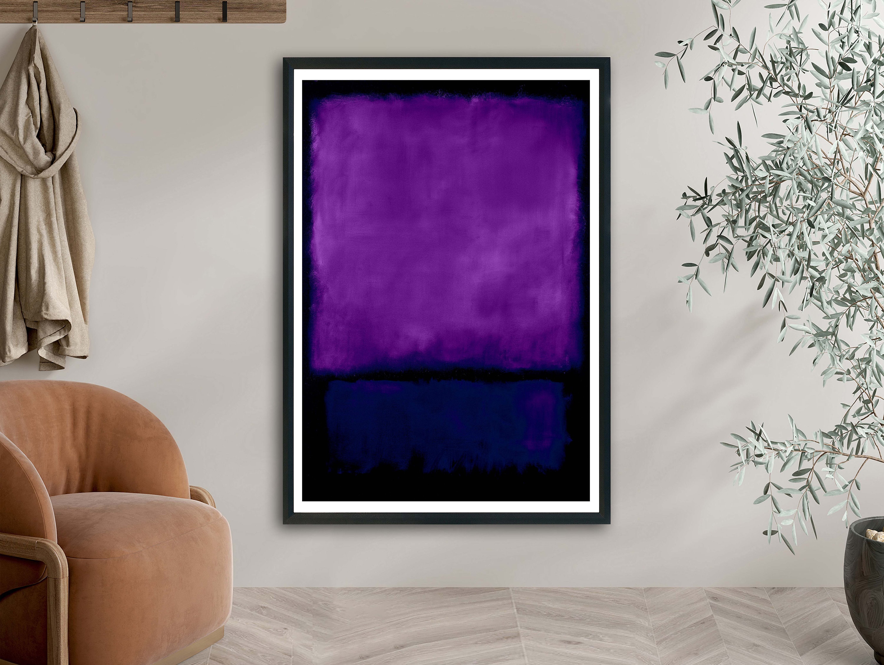 Rothko Inspired Printable Download, Purple and Black Abstract Digital ...