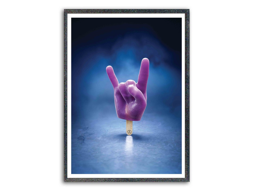 Rock Hand Printable Download, Rock and Roll Wall Art, Musicians Gift ...