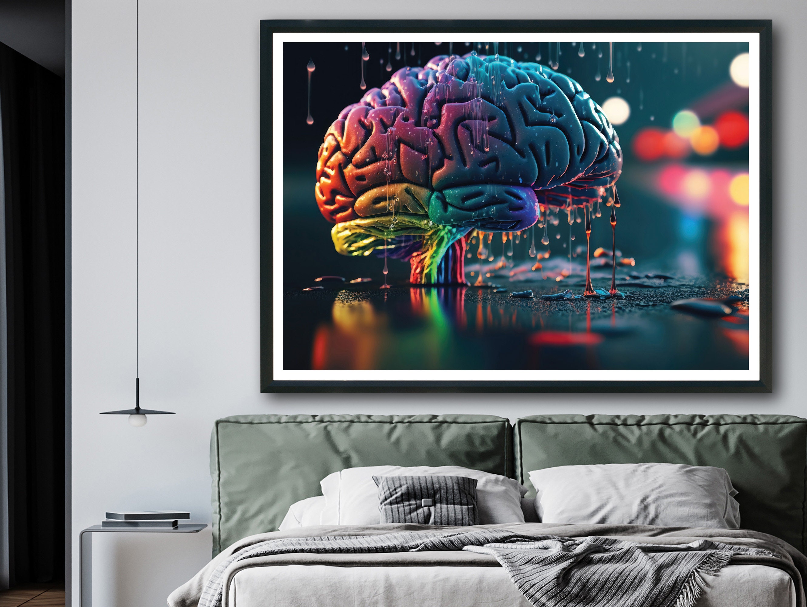 Colorful Brain Printable Download, Brain Poster, Colorful Wall Art ...