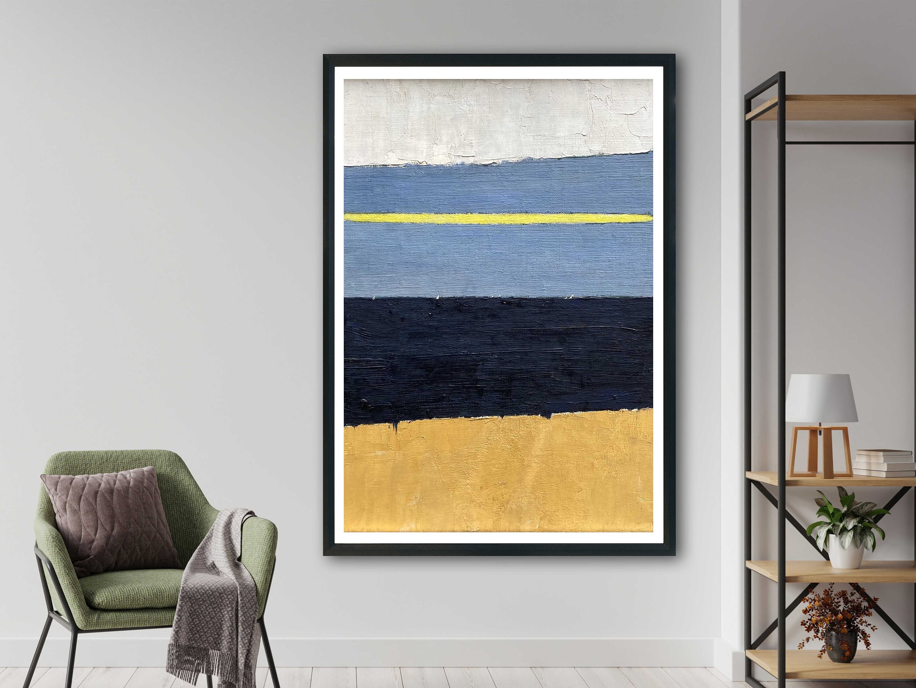 Rothko Inspired Printable Download, Blue and Yellow Rothko Abstract ...