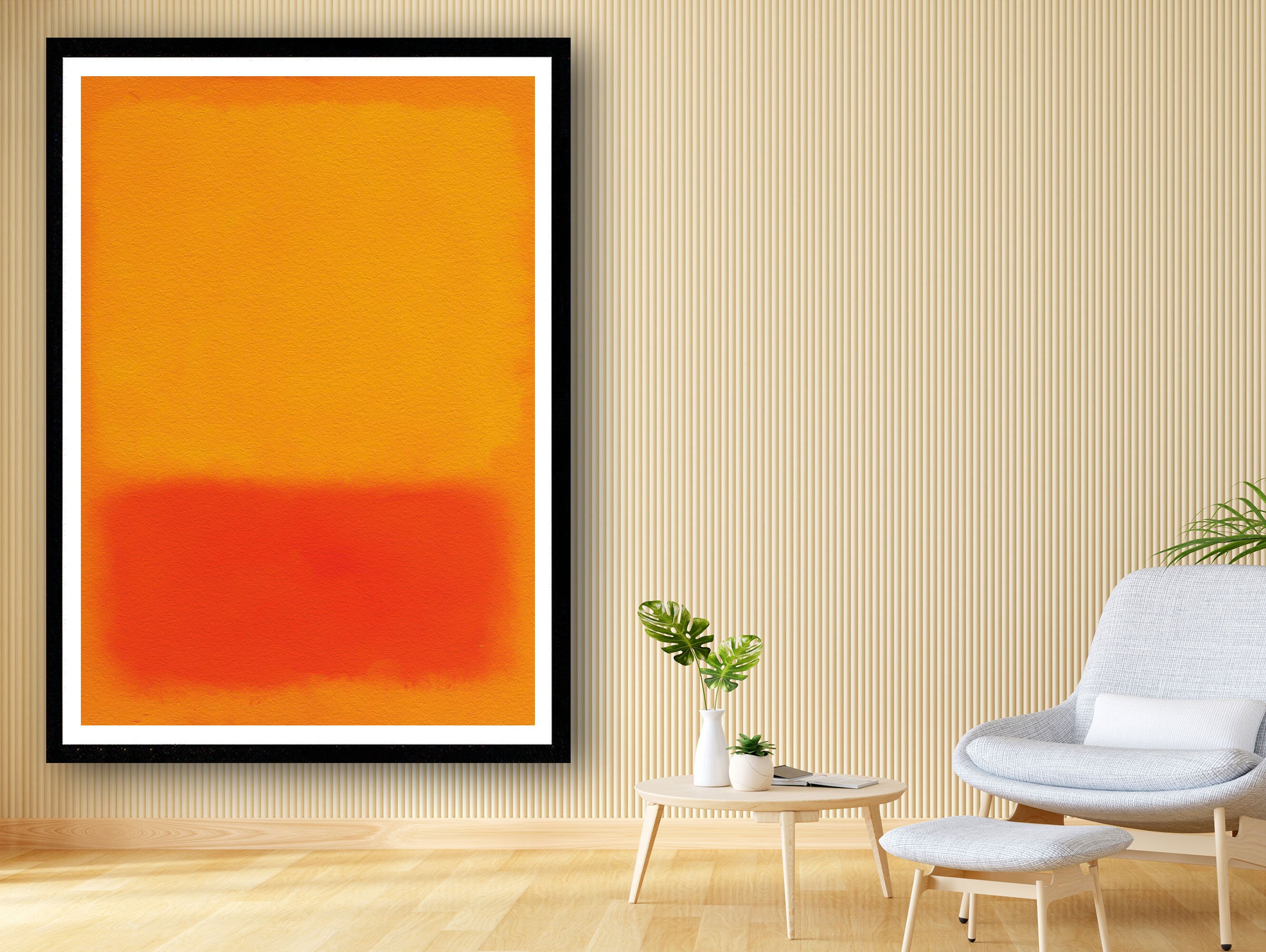 Rothko Inspired Printable Download, Orange Rothko Abstract Digital Art ...