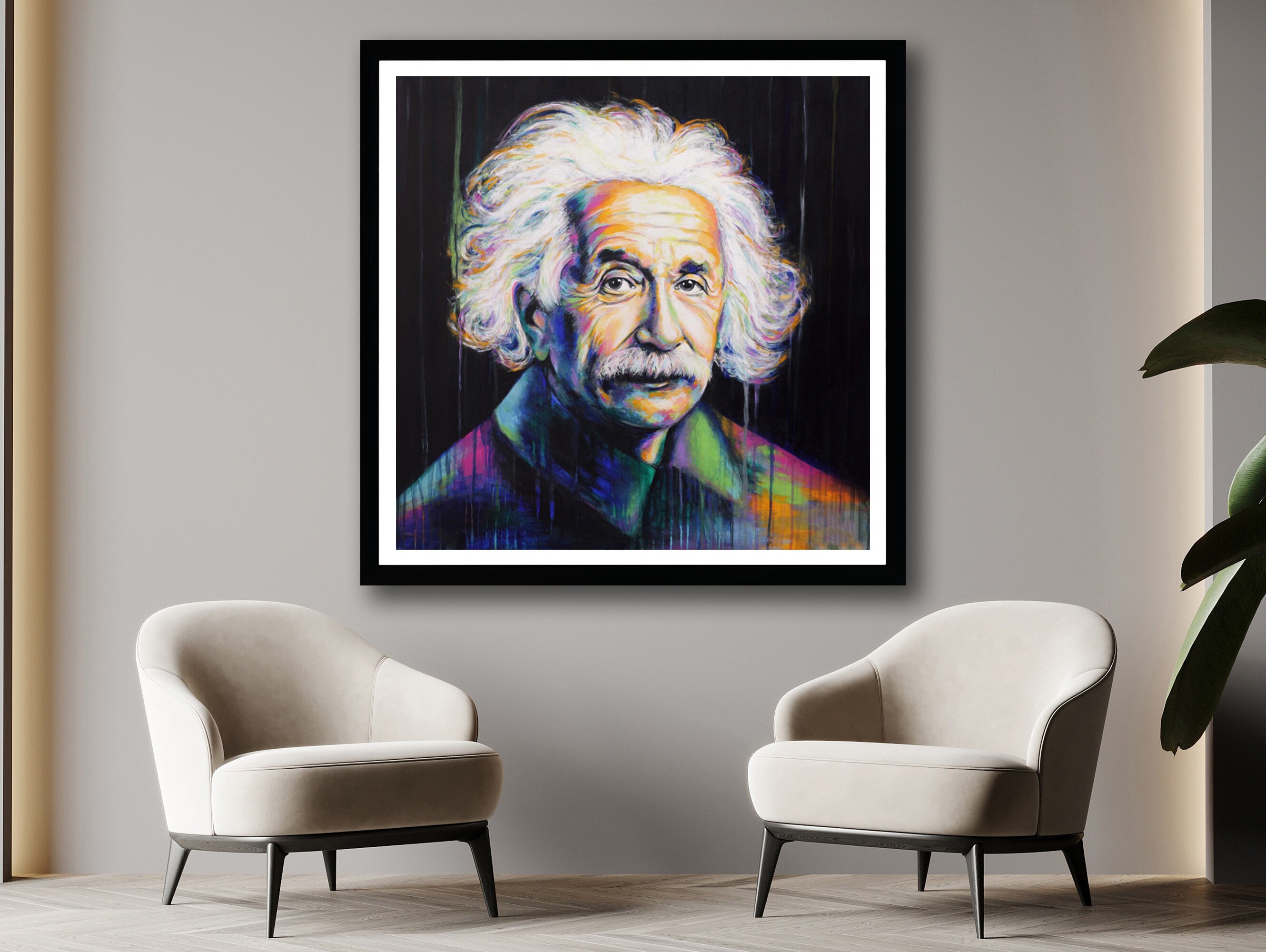 Colorful Albert Einstein Portrait, Albert Einstein Digital Downloads ...