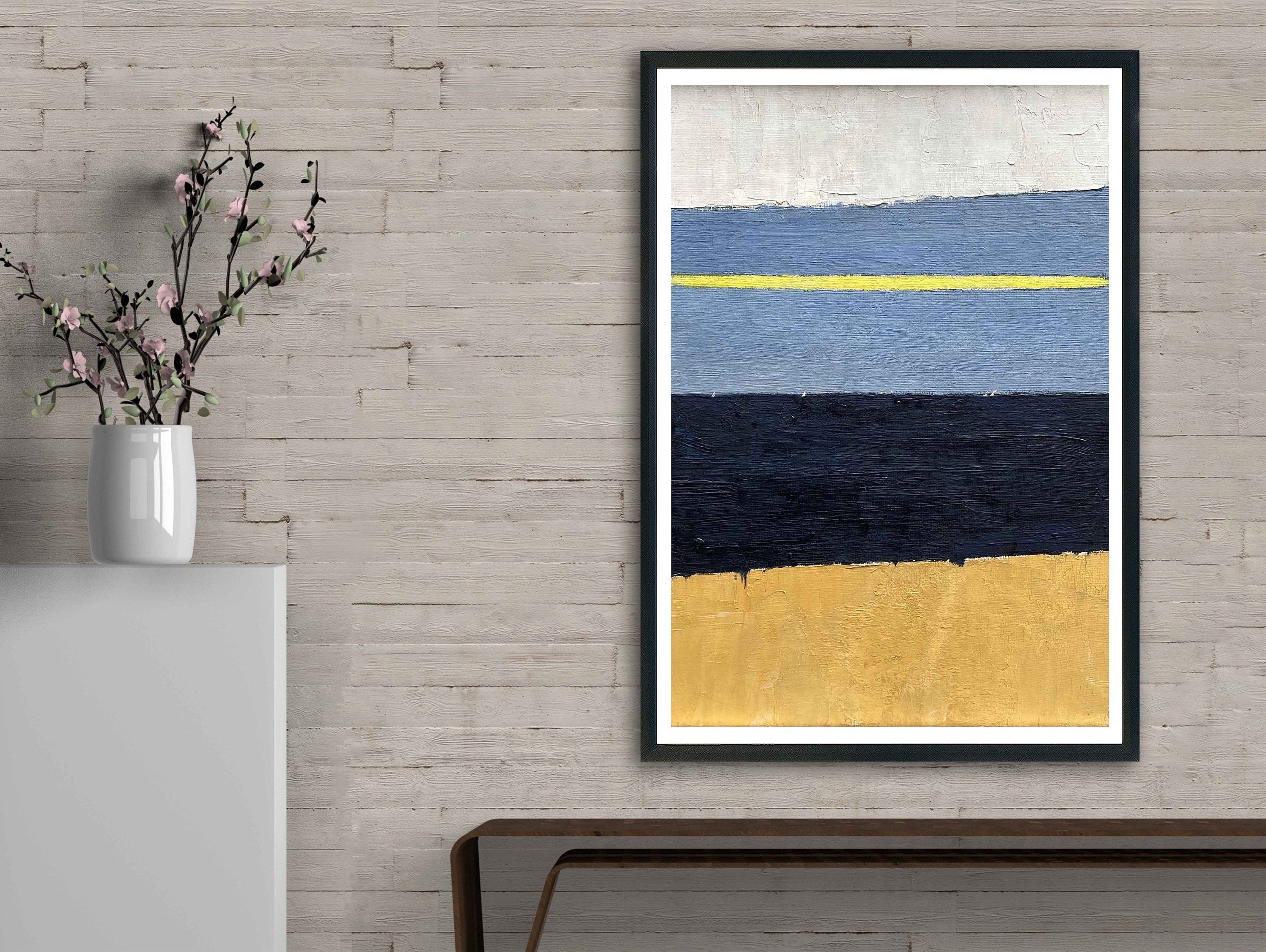 Rothko Inspired Printable Download, Blue and Yellow Rothko Abstract ...
