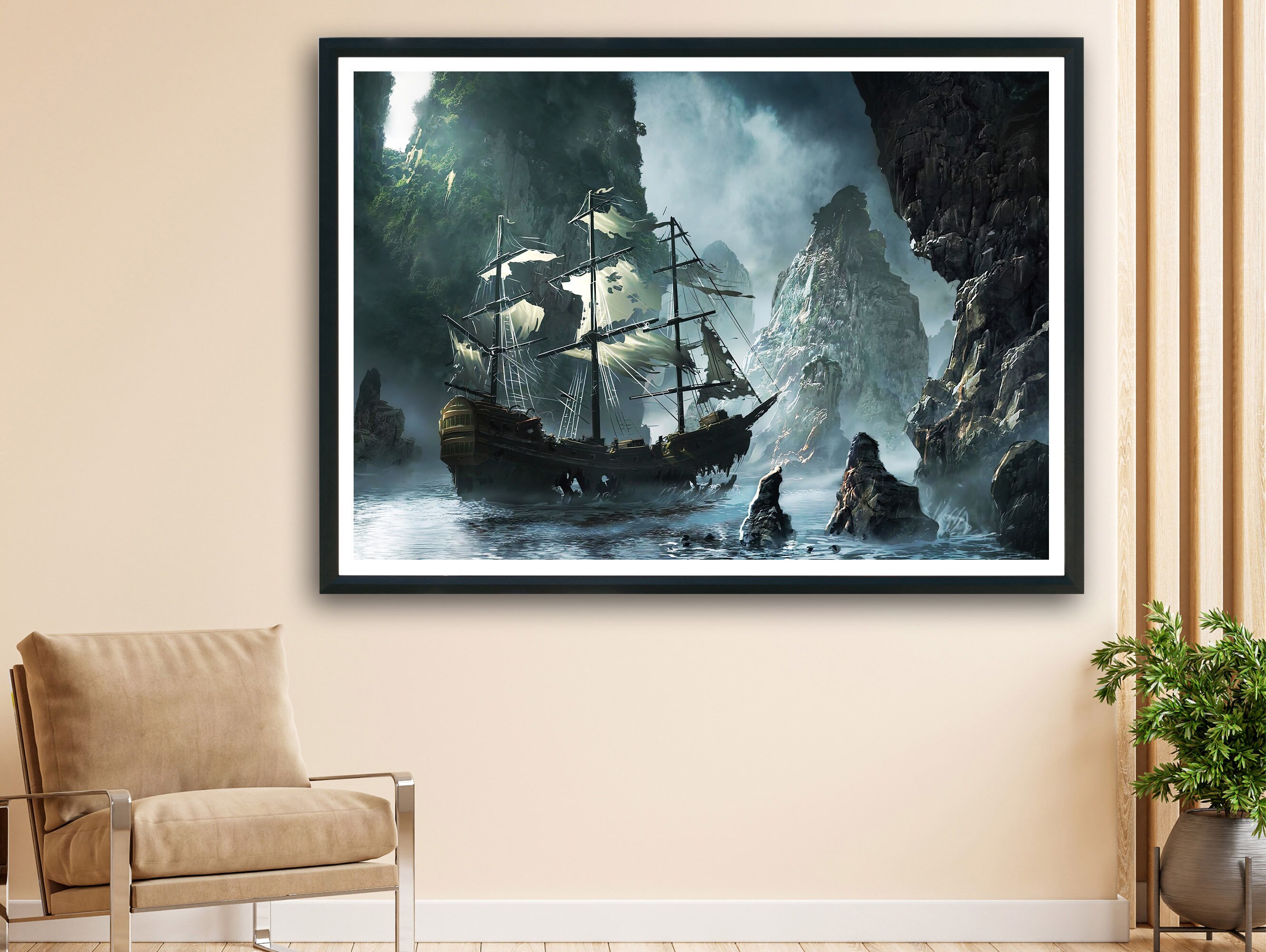 Pirate Ship Wall Art Ship Inspired Printable Wall Art - Etsy