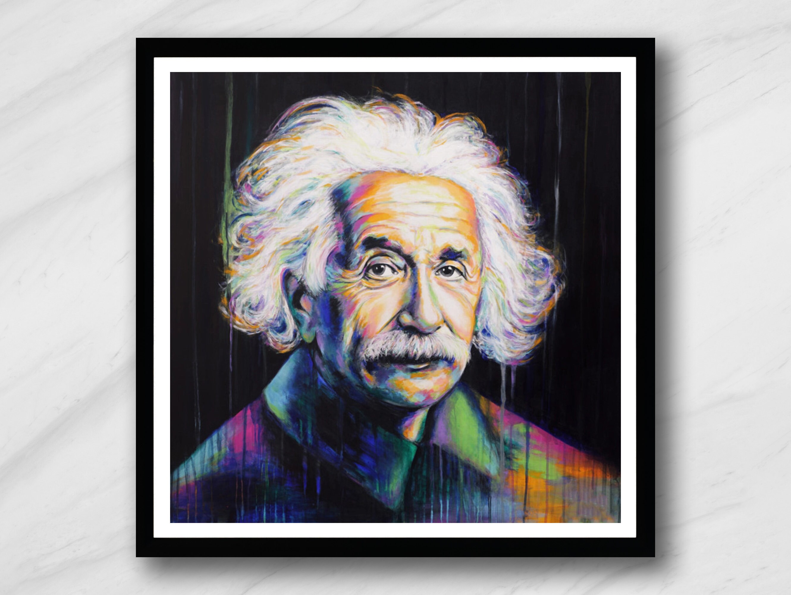 Colorful Albert Einstein Portrait, Albert Einstein Digital Downloads ...