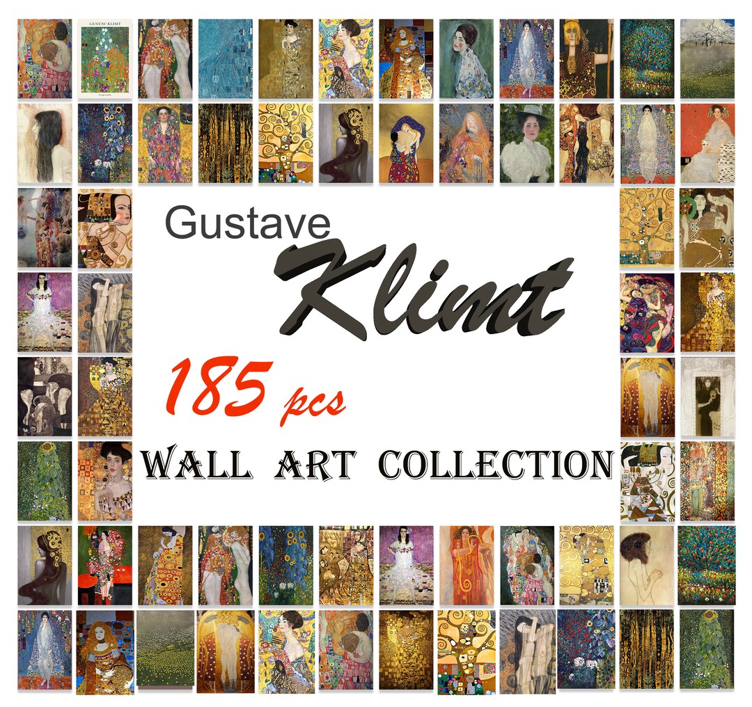 MEGA Bundle Wall Art, Set of 185 Digital Prints, Gustave Klimt Inspired ...