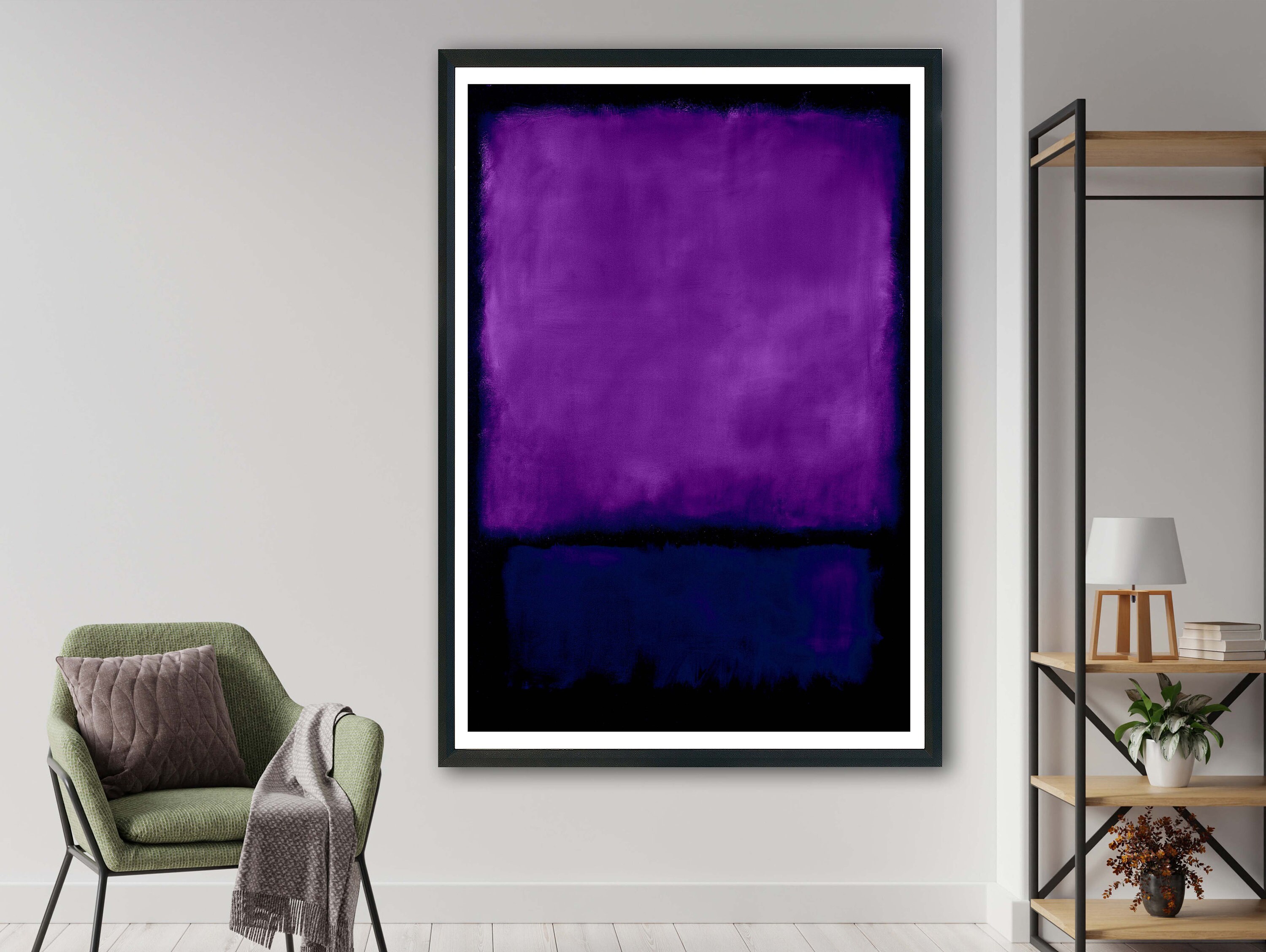 Rothko Inspired Printable Download, Purple and Black Abstract Digital ...