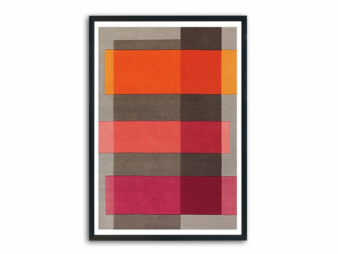 Rothko Inspired Printable Download, Pink and Orange Abstract Digital ...