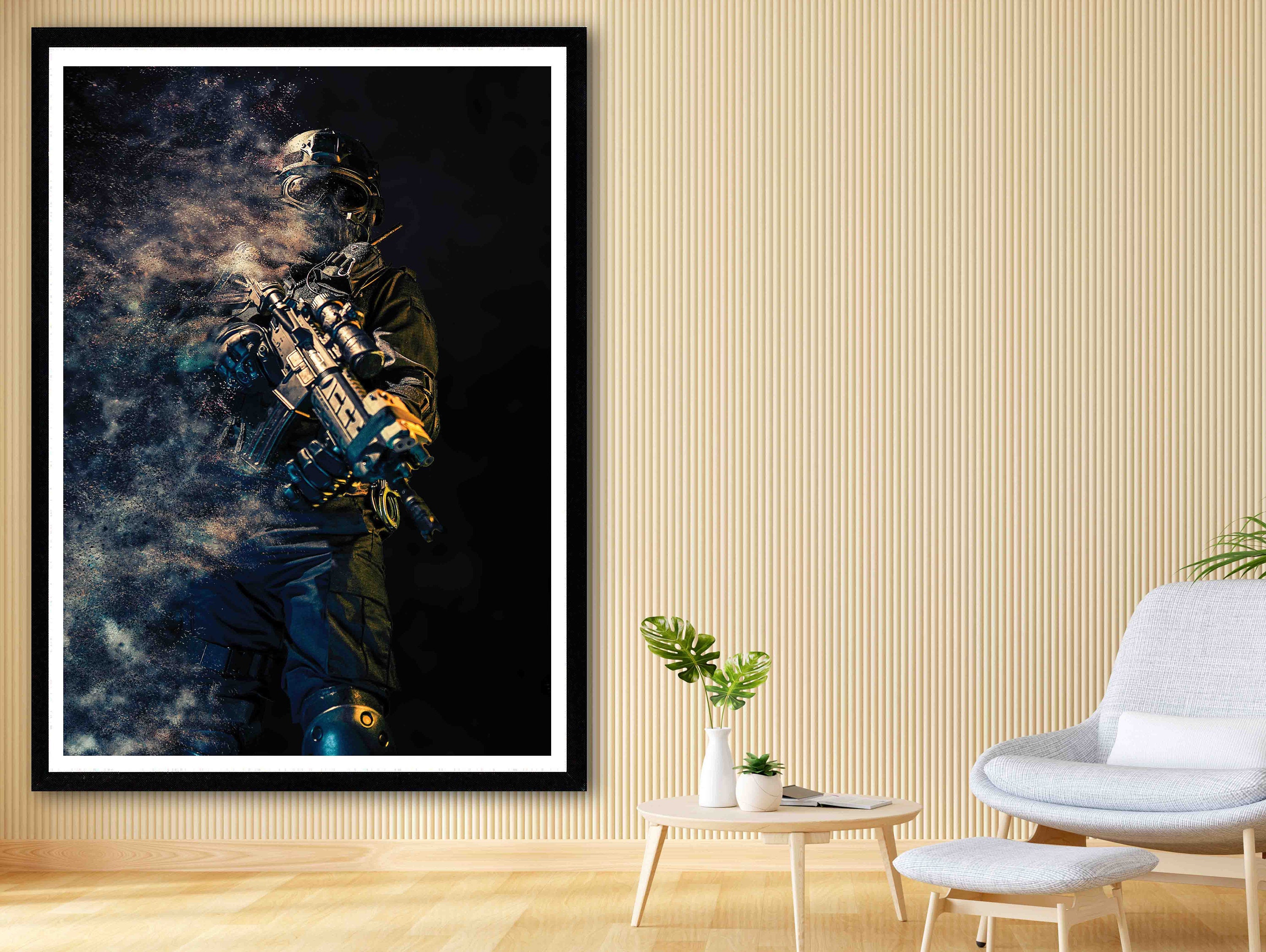 Soldier Printable Download, Soldier Canvas Art, Military Wall Art ...