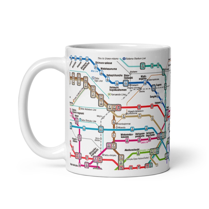 Tokyo Metro Map Ceramic Mug - Etsy