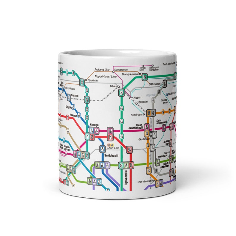 Tokyo Metro Map Ceramic Mug - Etsy