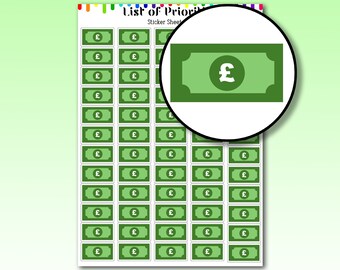 Clear Euro Symbol Stickers Euro Stickers Journal Stickers - Etsy