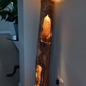 SOLD .....wooden Floor Corner Lamp. Similar Available. - Etsy UK