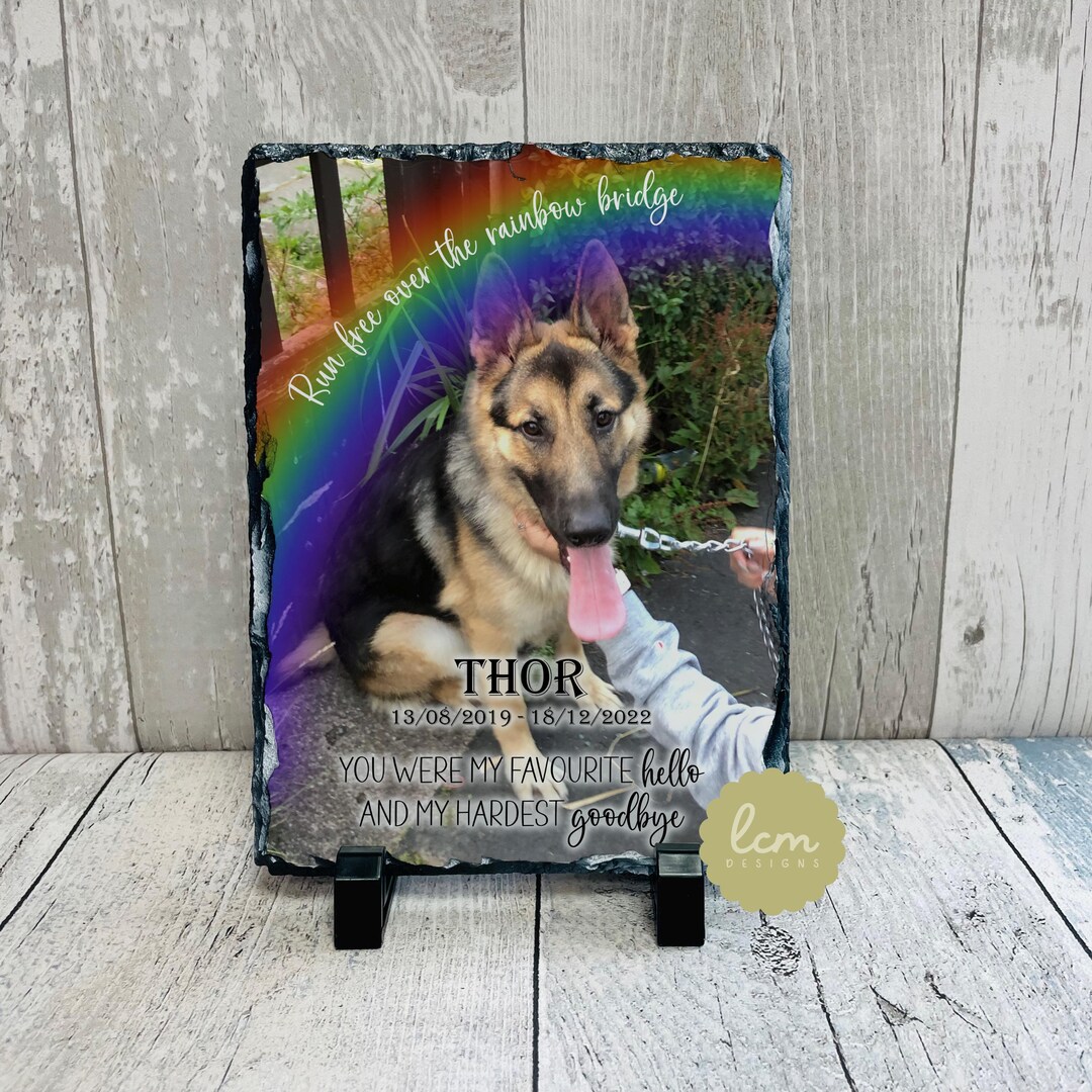 Pet Memorial Slate / in Loving Memory / Dog Memorial / My Favourite ...