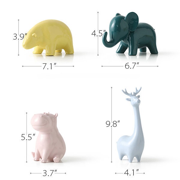 Mini Zoo-ceramic Animals Ceramic Bear Polar Bear Status - Etsy