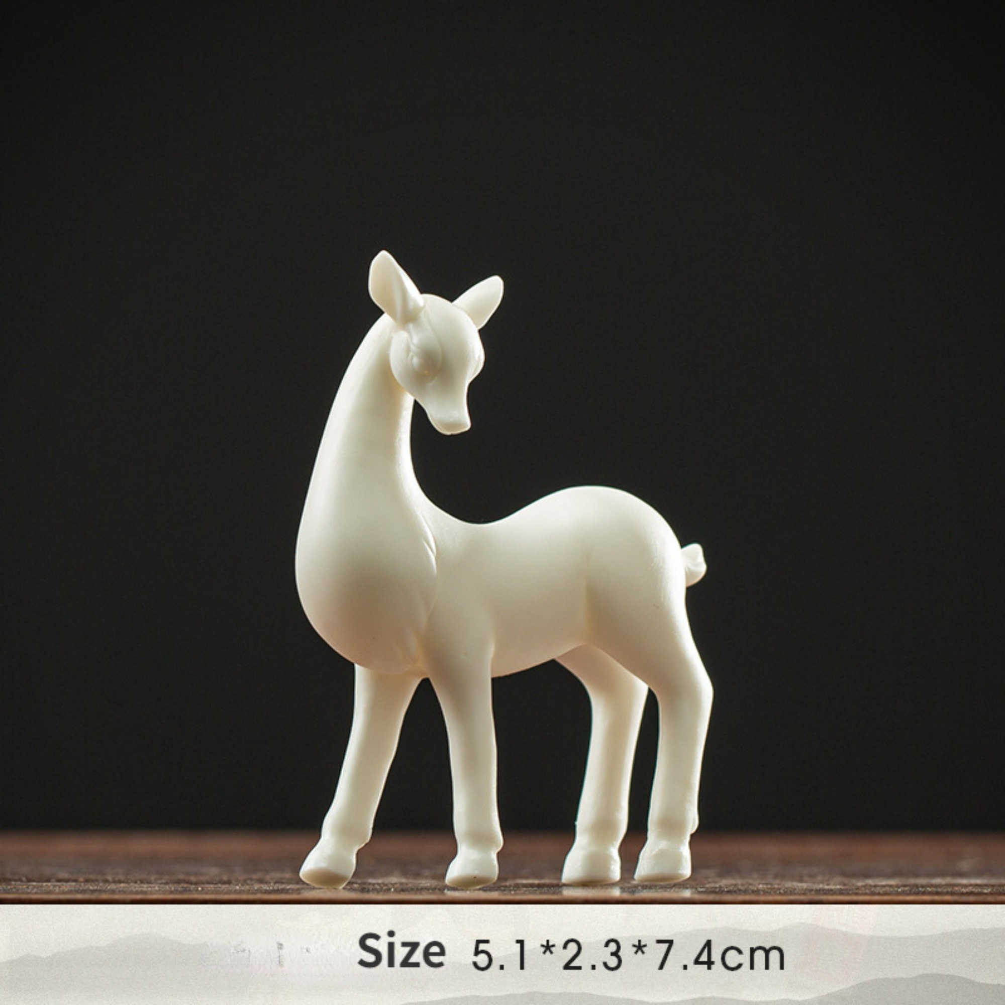 White Ceramic Deer Small Deer Figurine Ceramic Animal Miniature ...