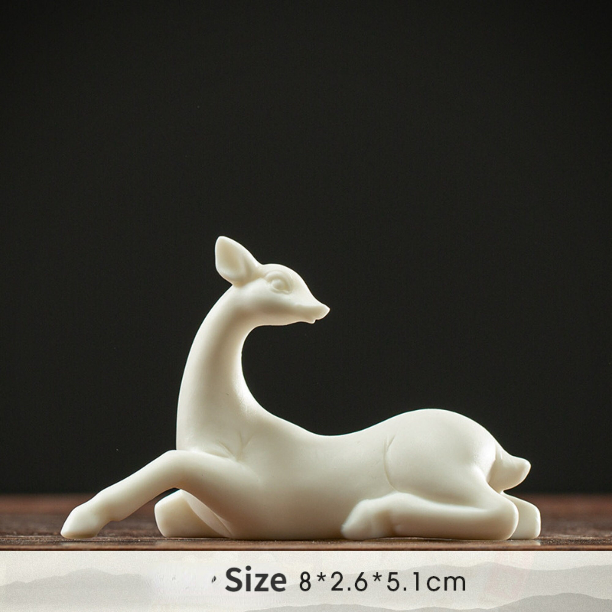 White Ceramic Deer Small Deer Figurine Ceramic Animal Miniature ...