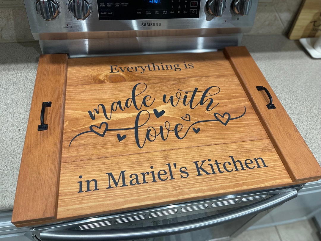 Custom Stove Cover for Gas or Electric Stoves - Noodle Board - Kitchen ...