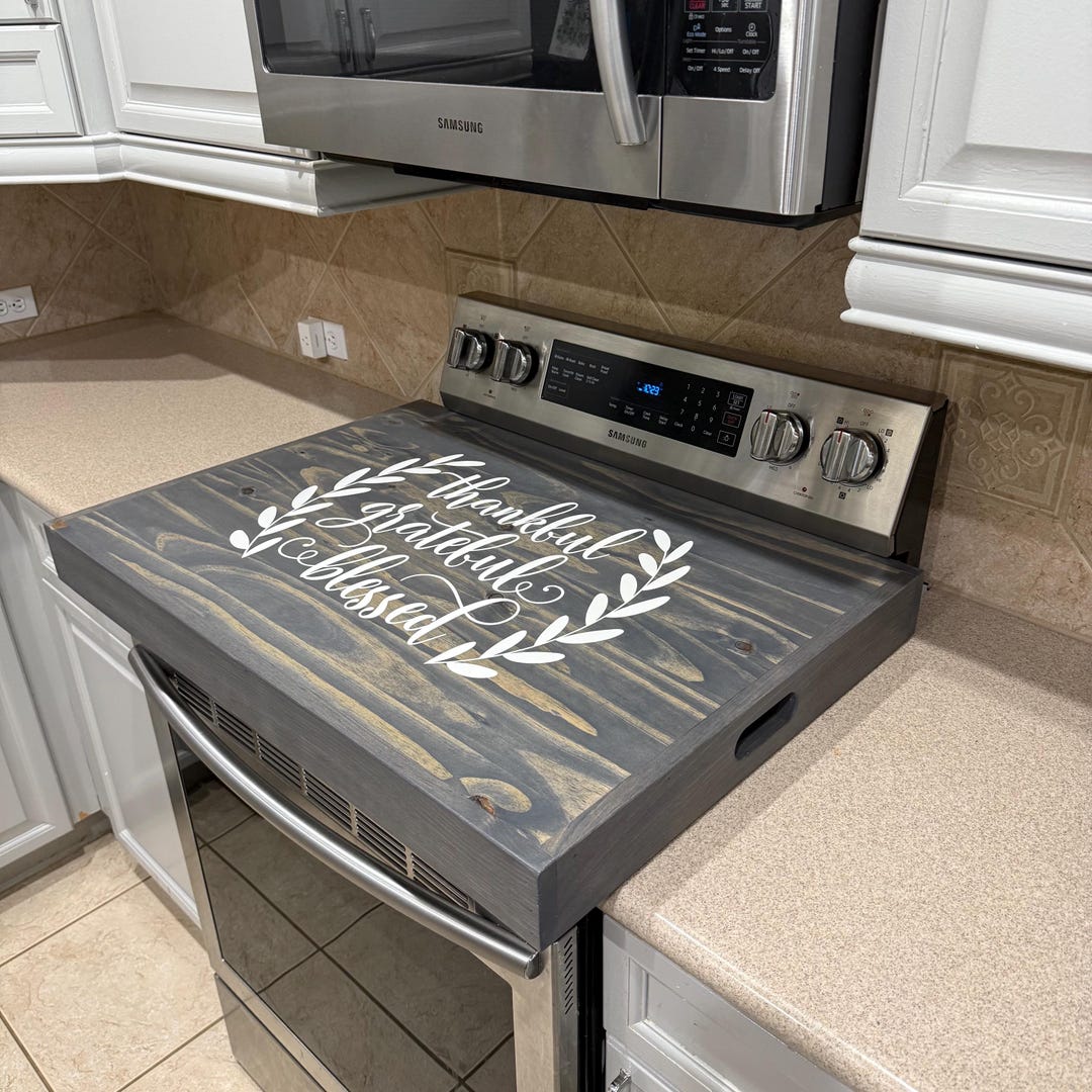 Personalized Stove Cover | Farmhouse Decor| Wood Stove Top Cover | Gas ...