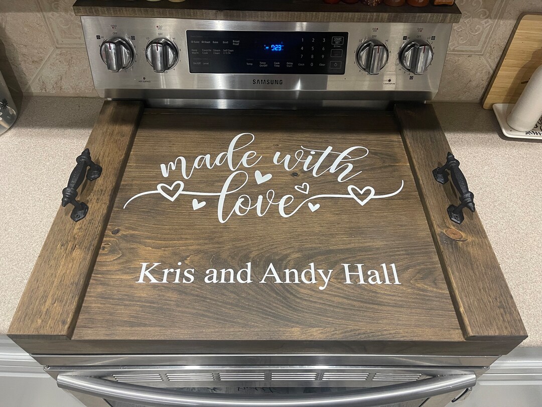 Custom Stove Cover for Gas or Electric Stoves Noodle Board Kitchen ...