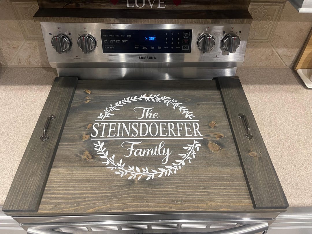 Custom Stove Cover for Gas or Electric Stoves Noodle Board Kitchen ...
