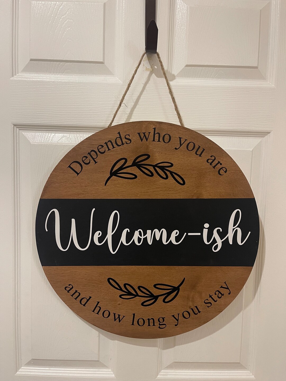 Door Hanger Welcome Sign Entry Decor Front Door Decor Porch Sign Wood ...