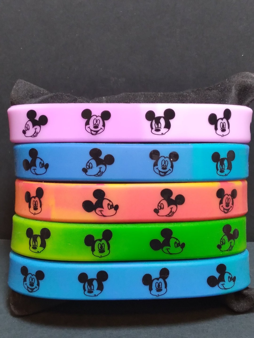 Sbwd1a Mickey Mouse Silicone Bracelet Disney Inspired Bright Colors ...