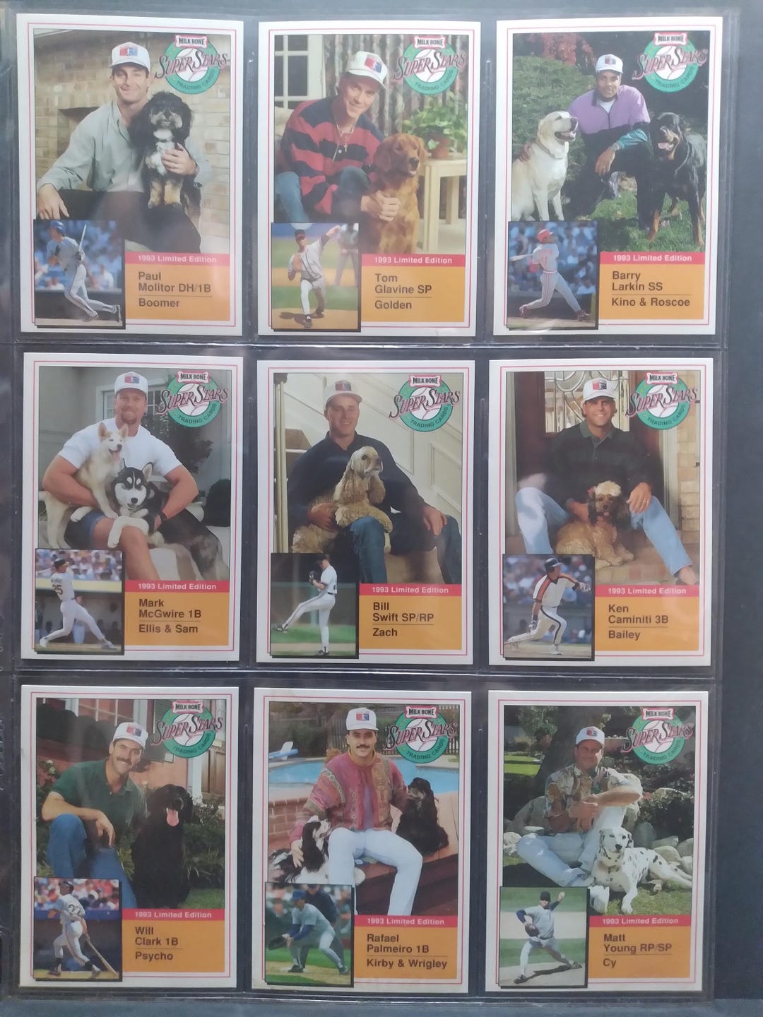 Rare 1993 Milk Bone Super Stars Baseball Complete Set 20 Cards, Clark ...